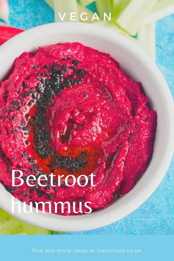 easy beetroot hummus - Lost in Food