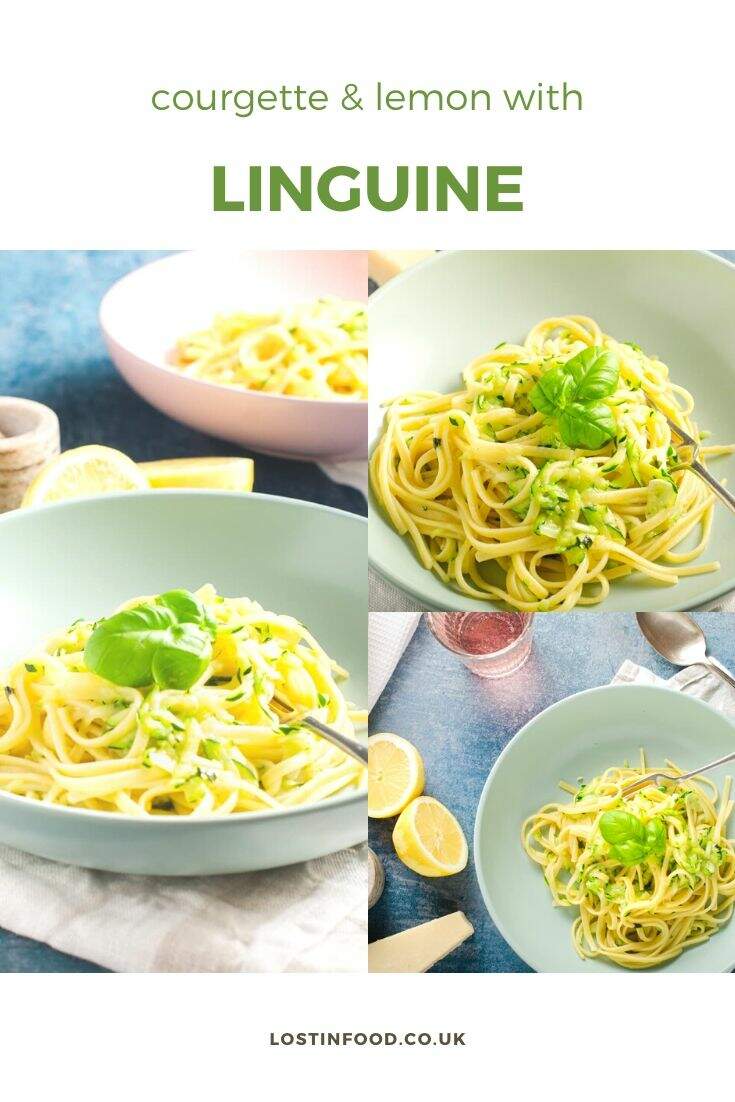 Courgette Lemon Pasta (Zucchini Pasta) - Lost in Food