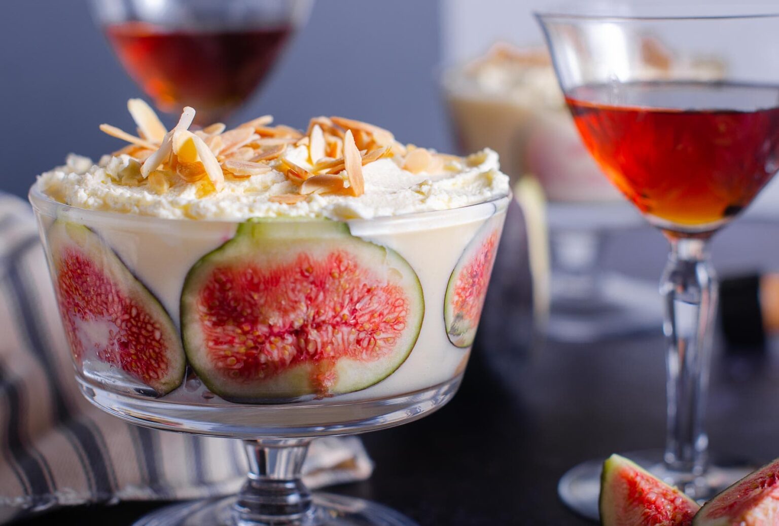individual trifles with sherry, figs & vanilla - Lost in Food