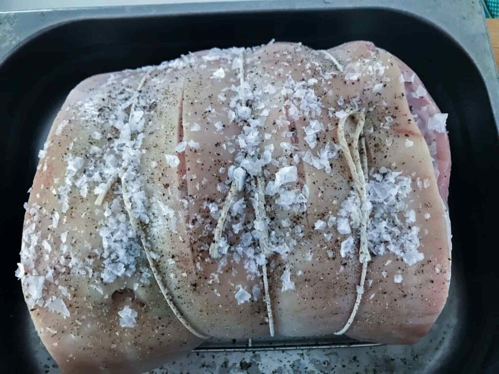 Roast Leg of Pork Stuffed with Bacon & Cranberries - Lost in Food