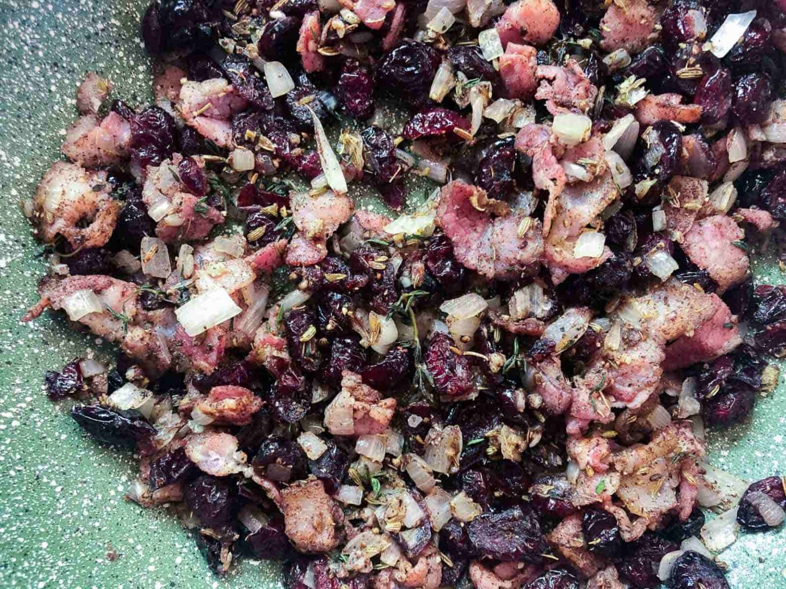 Roast Leg of Pork Stuffed with Bacon & Cranberries - Lost in Food