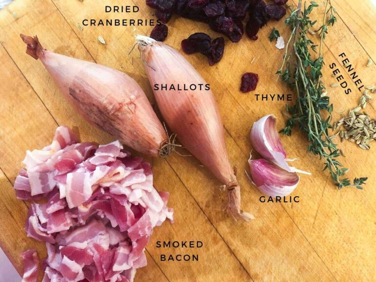 Roast Leg of Pork Stuffed with Bacon & Cranberries - Lost in Food