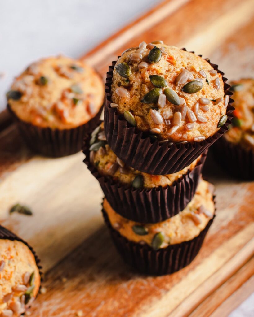 Carrot & Courgette Breakfast Muffins - Lost in Food