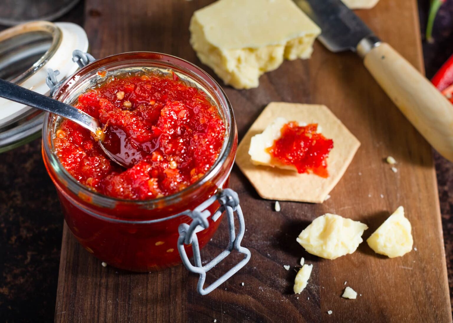 Spicy Sweet Chilli Jam - Lost in Food