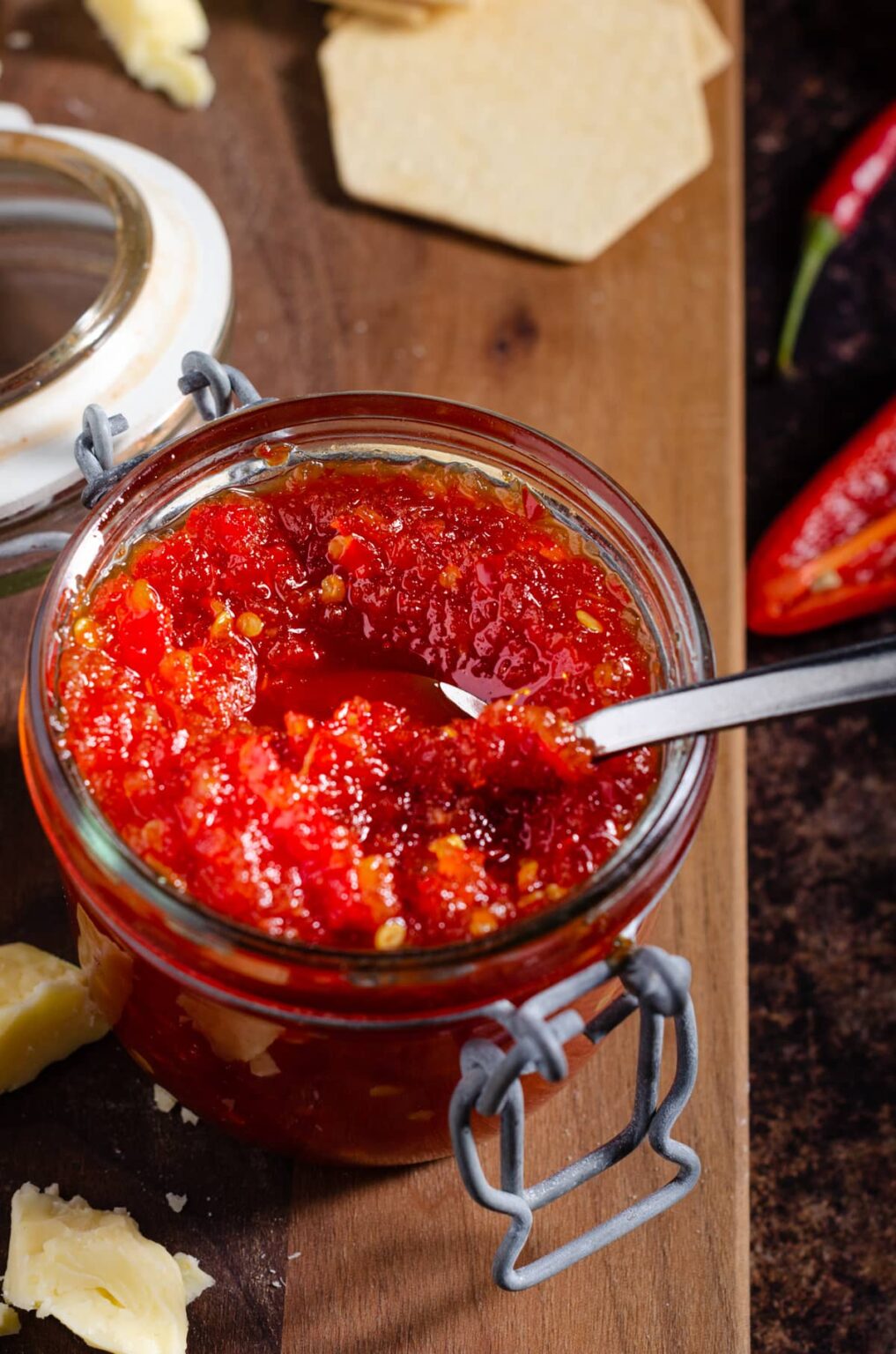 Spicy Sweet Chilli Jam - Lost in Food