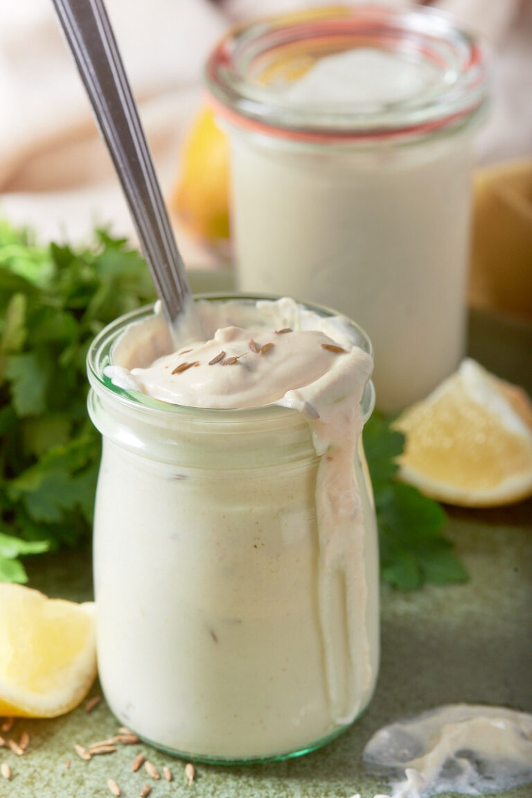 Lemon Tahini Dressing (Oil Free) - Lost in Food