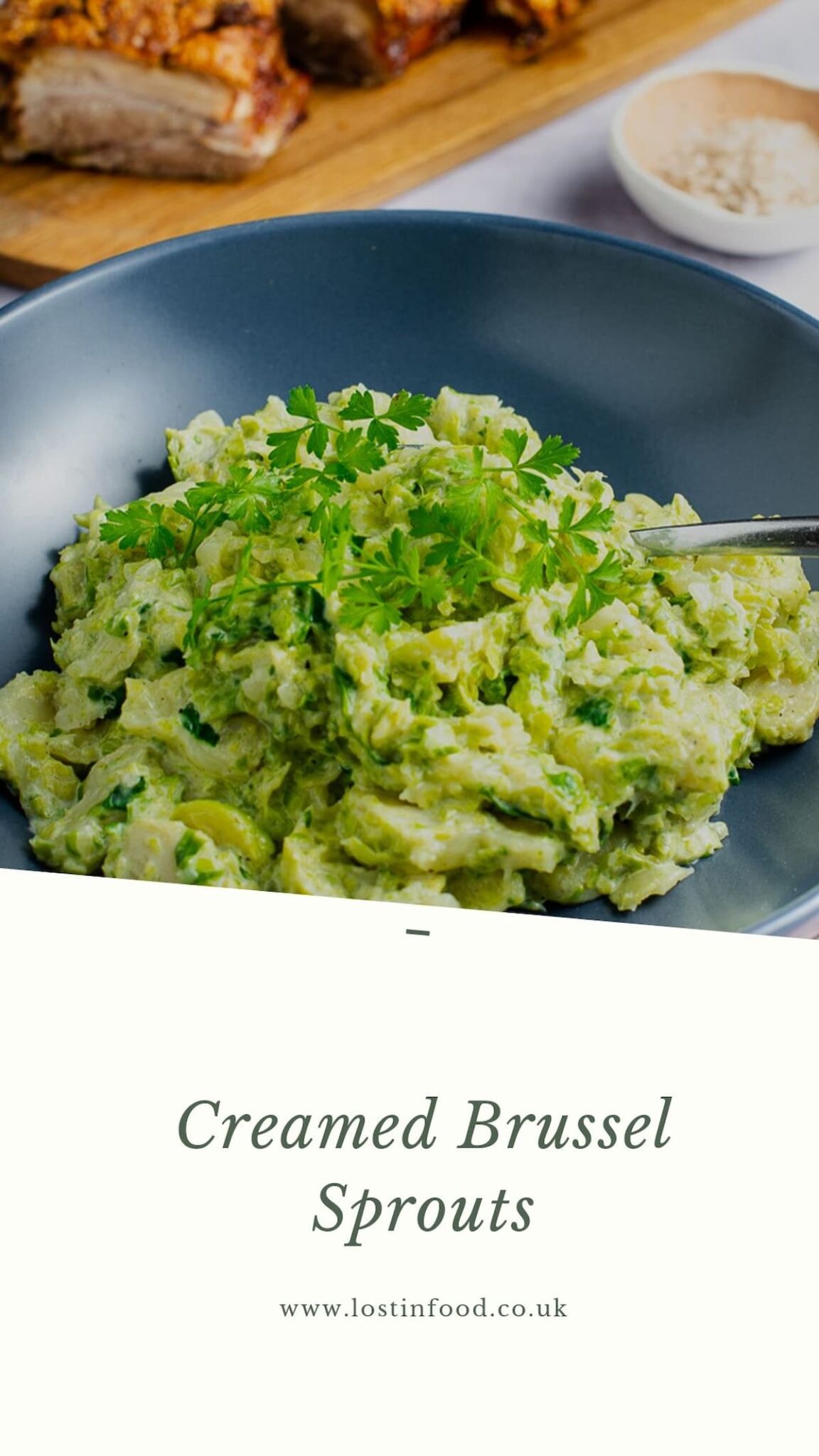 Creamed Brussels Sprouts - Lost in Food
