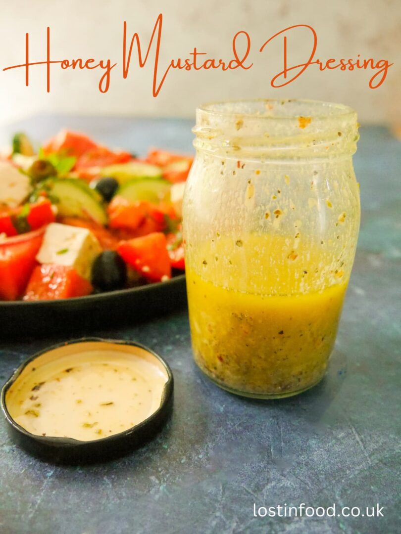 Simple Honey Mustard Dressing (Vinaigrette) - Lost in Food