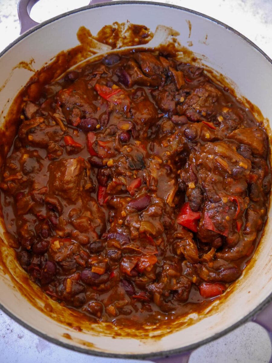 Slow Cooked Chunky Beef Chilli