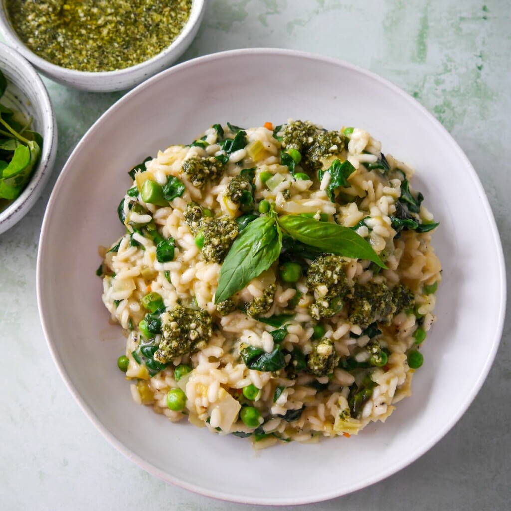 Easy Spring Vegetable Risotto - Lost in Food
