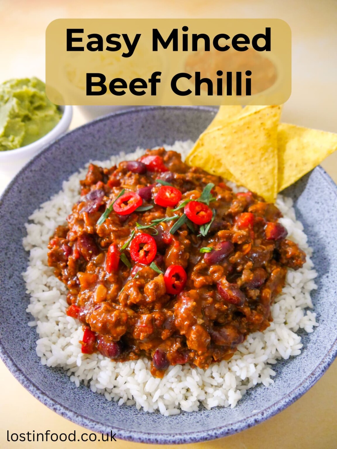 Easy Minced Beef Chilli - Lost in Food