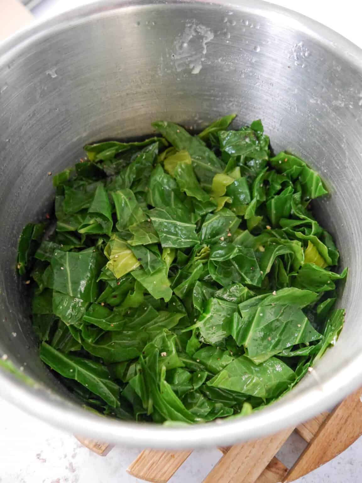 Easy Buttered Spring Greens - Lost in Food