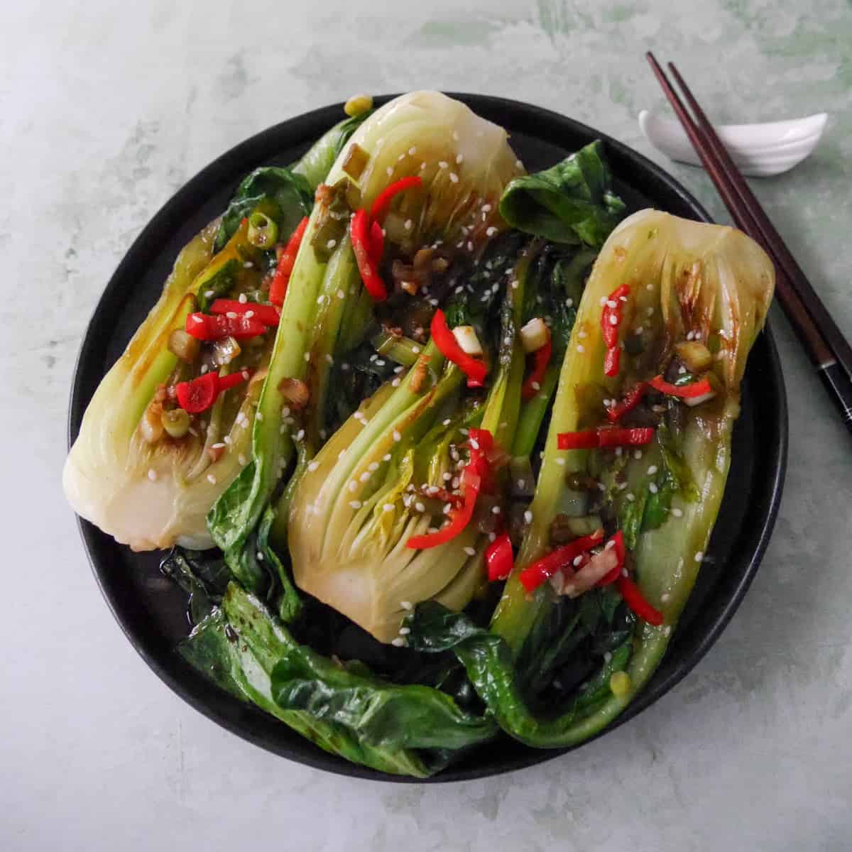Easy Stir Fried Pak Choi - Lost in Food
